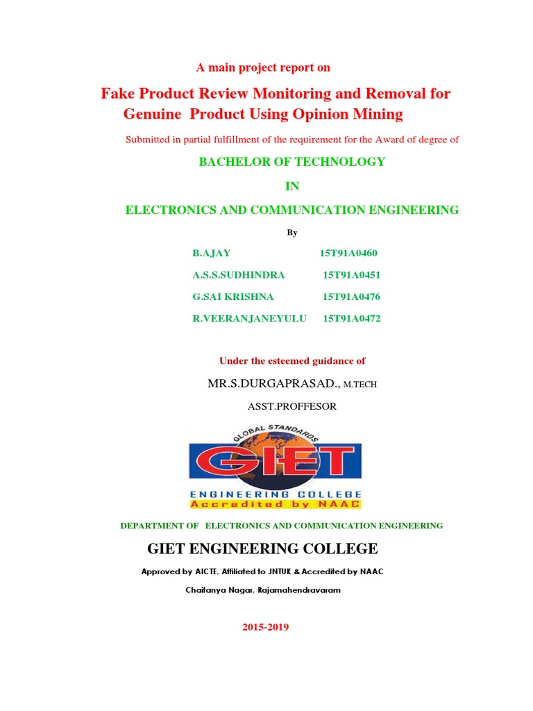 Fake Product Review Monitoring and Removal For Genuine Product Using ...