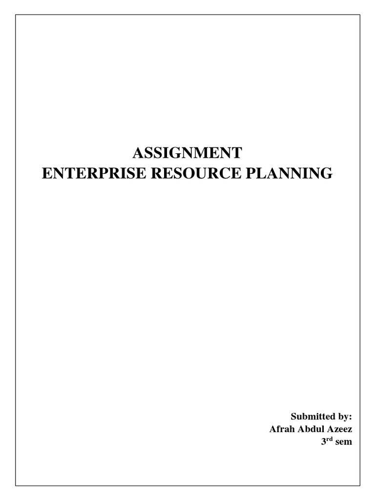 Erp Assignment | PDF | Enterprise Resource Planning | Decision Support System