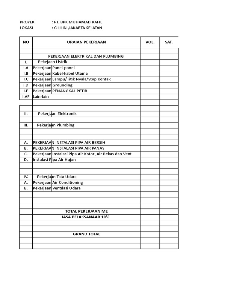 Rab Mechanical Electrikal and Plumbing | PDF
