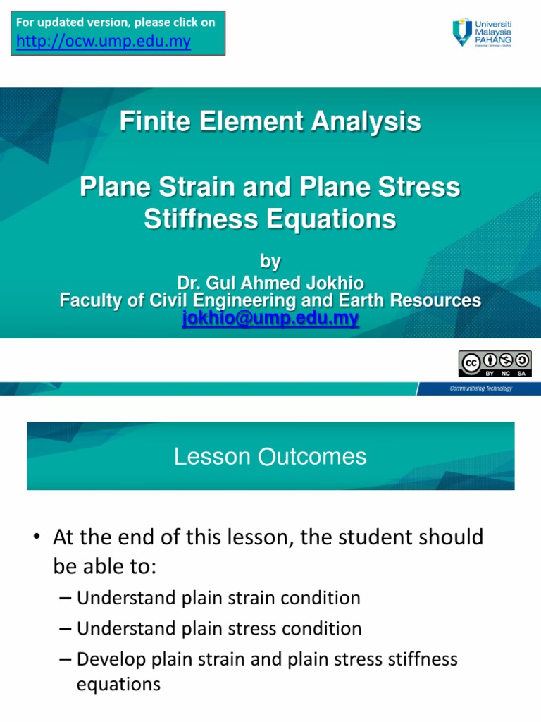 Finite Element Analysis Basics | PDF | Linear Elasticity | Stress ...
