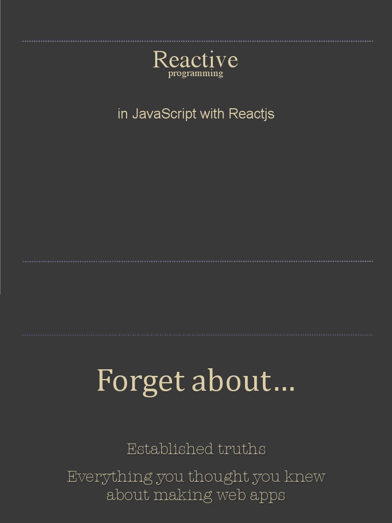 Reactive: in Javascript With Reactjs | PDF | Software Engineering | Computing