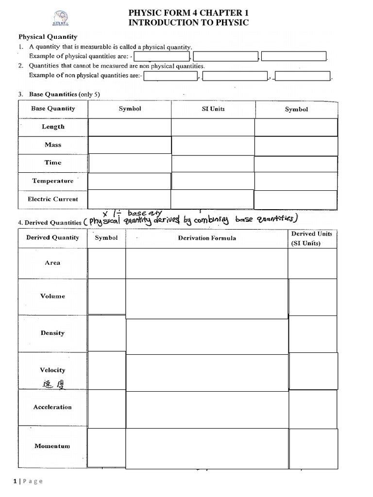 Physics Form 4: Standard Form & Prefixes | PDF | Science & Mathematics ...