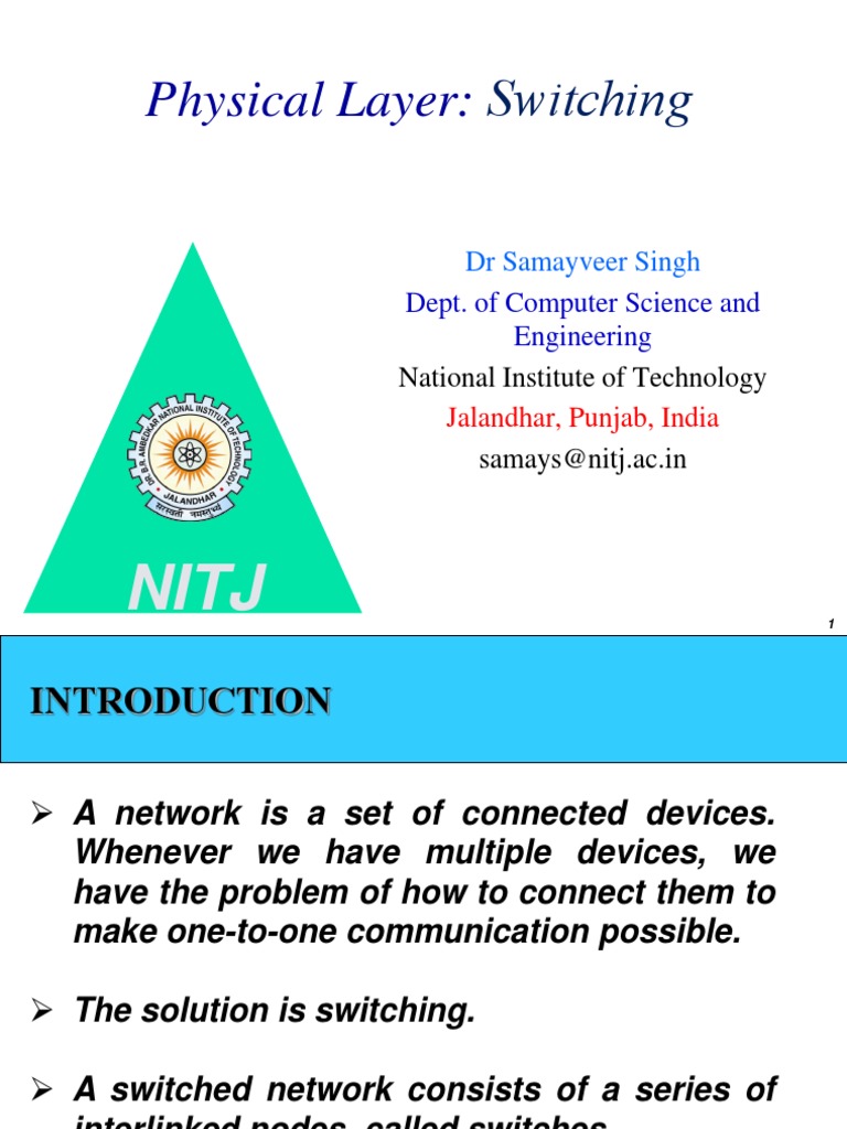 Physical Layer:: Switching | PDF | Packet Switching | Computer Network