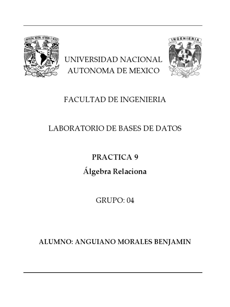 Algebra Relacional SQL Server | PDF | Base de datos relacional | SQL