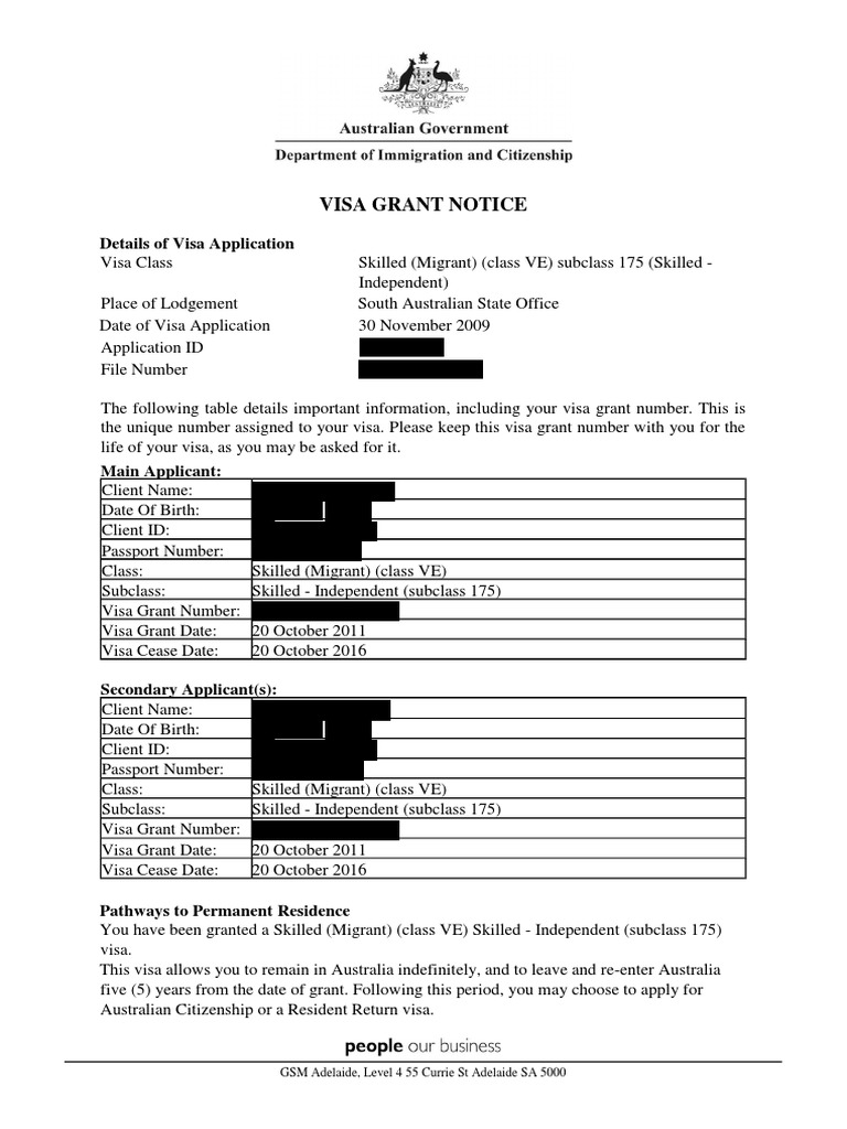 Visa Grant Notice: Skilled Independent Visa Granted to Sohail Hirani ...