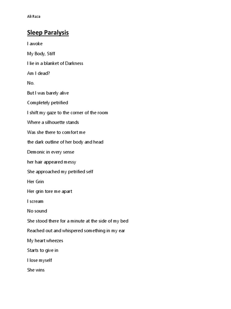 Sleep Paralysis | PDF