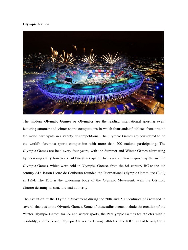 Olympic Games & FULL | PDF | Olympic Games | Sports Competitions