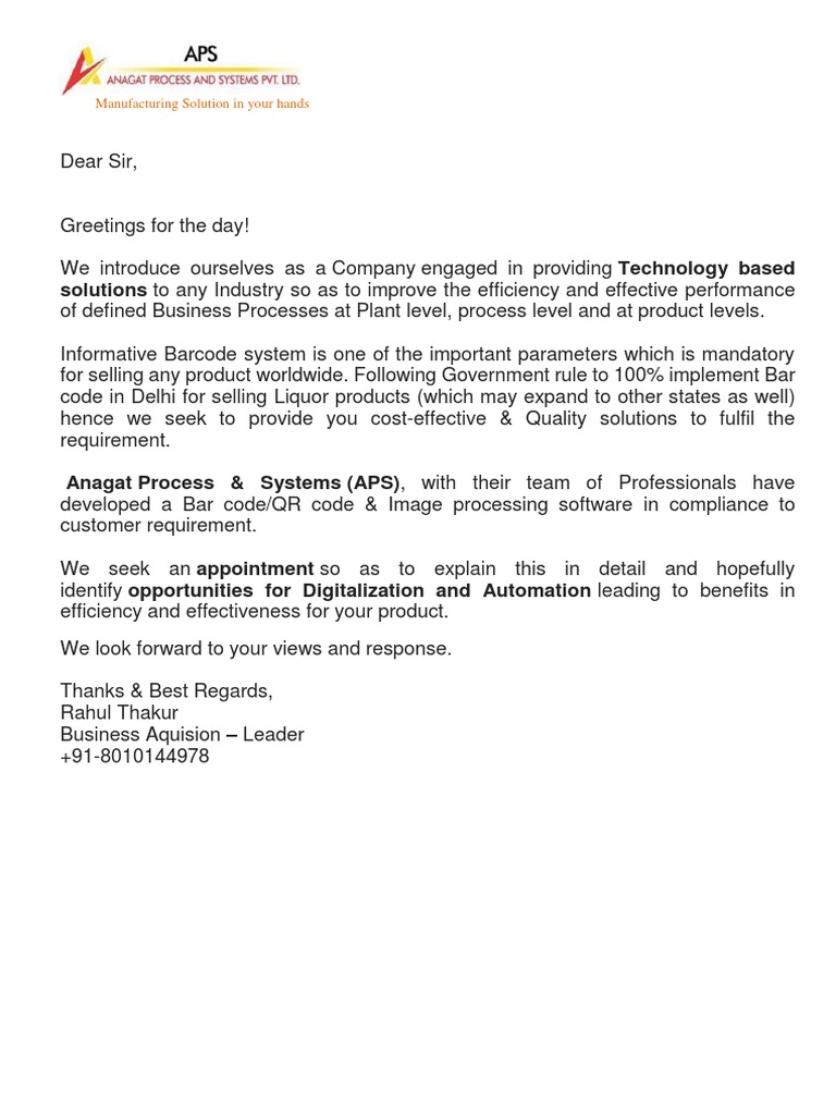 APS Liquor Automation Intro | PDF