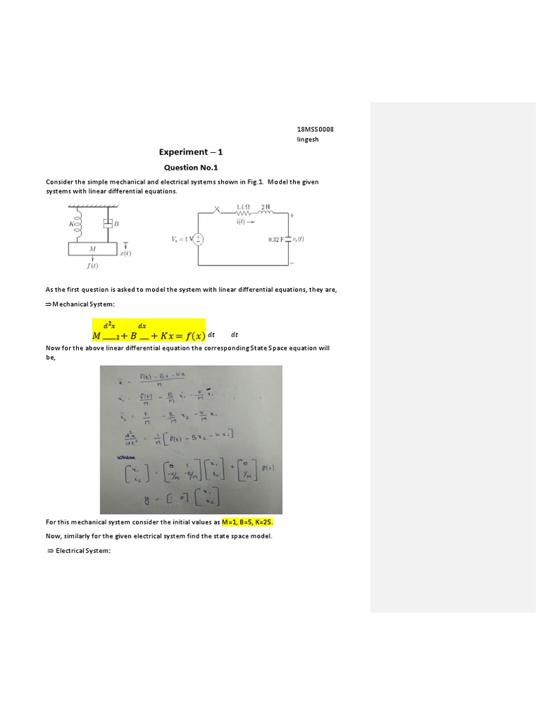 CS - Experiment - 1 | PDF | Applied Mathematics | Systems Science
