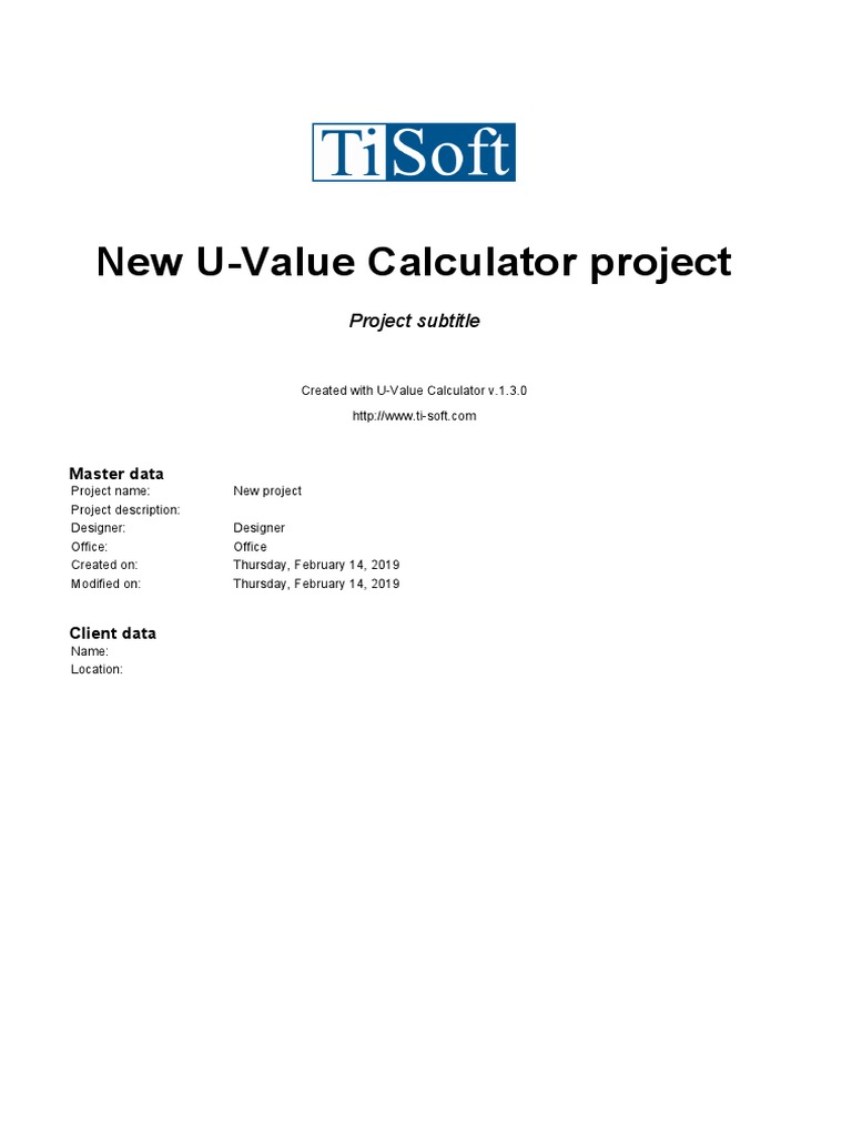 U-Value Calculator for Insulation | PDF