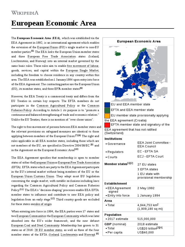European Economic Area | PDF | European Economic Area | Enlargement Of ...
