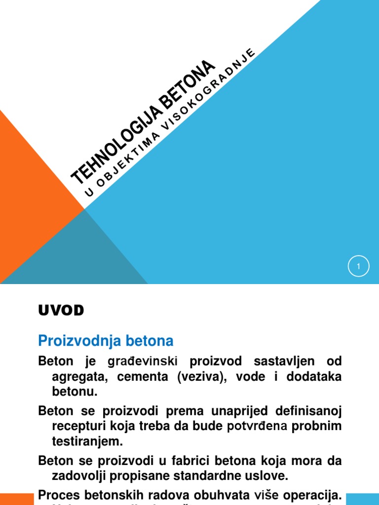 Tehnologija Betona | PDF | Cement | Silicon Dioxide