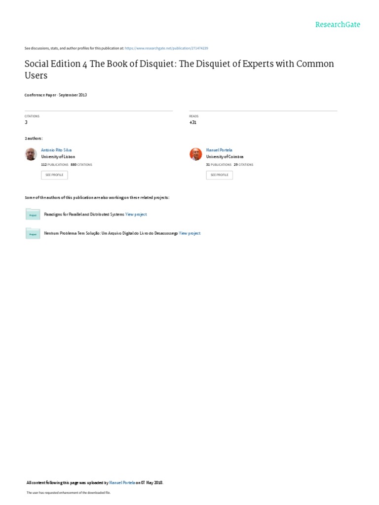 ARS MP Social Edition 4 The Book of Disquiet 2013 | PDF | Tag (Metadata ...