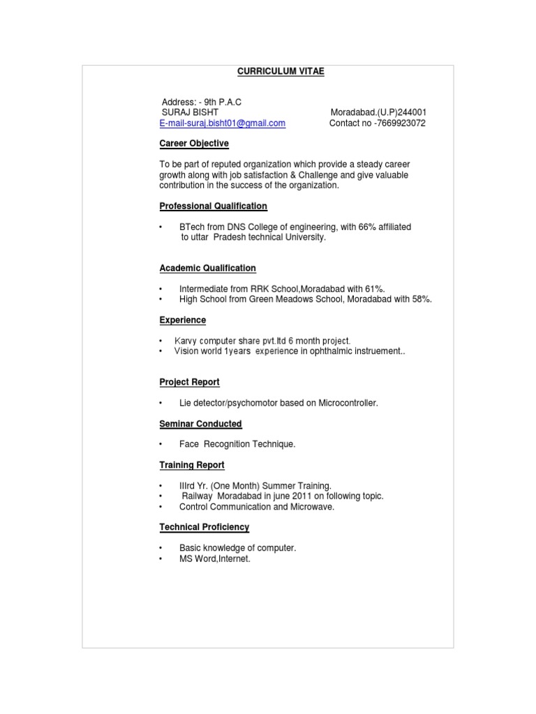 Suraj Resume | PDF | Cognition | Communication