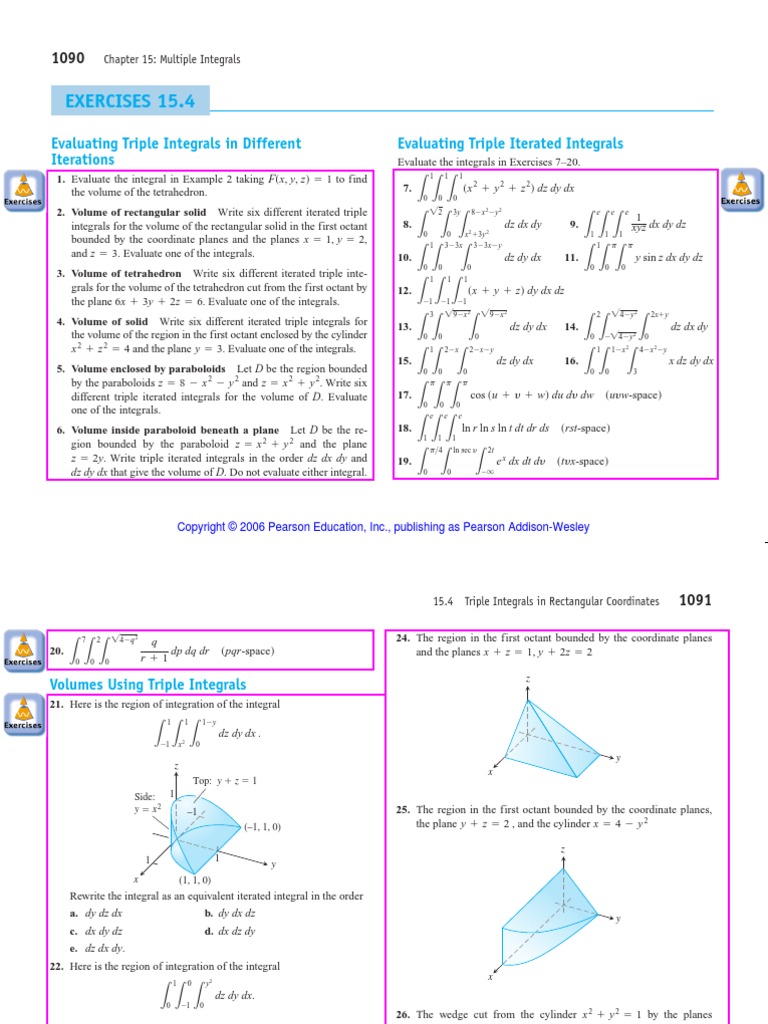 Triple Integrals Tcet11 | PDF | Integral | Differential Geometry