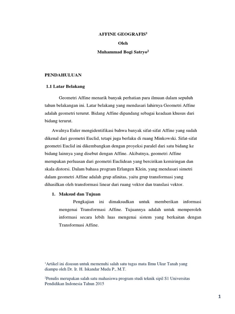 Artikel Transformasi Affine | PDF