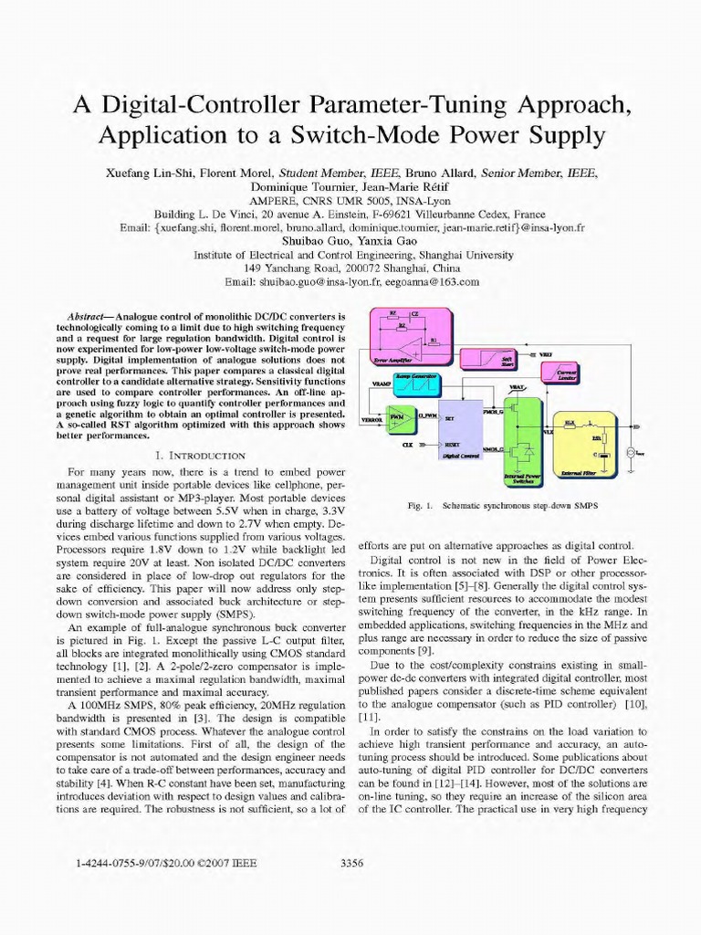 Digital-Controller Parameter-Tuning Application Supply: To Switch-Mode ...