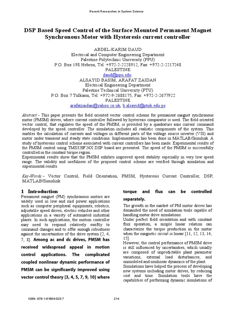 PMSM Matlab | PDF | Electric Motor | Electricity