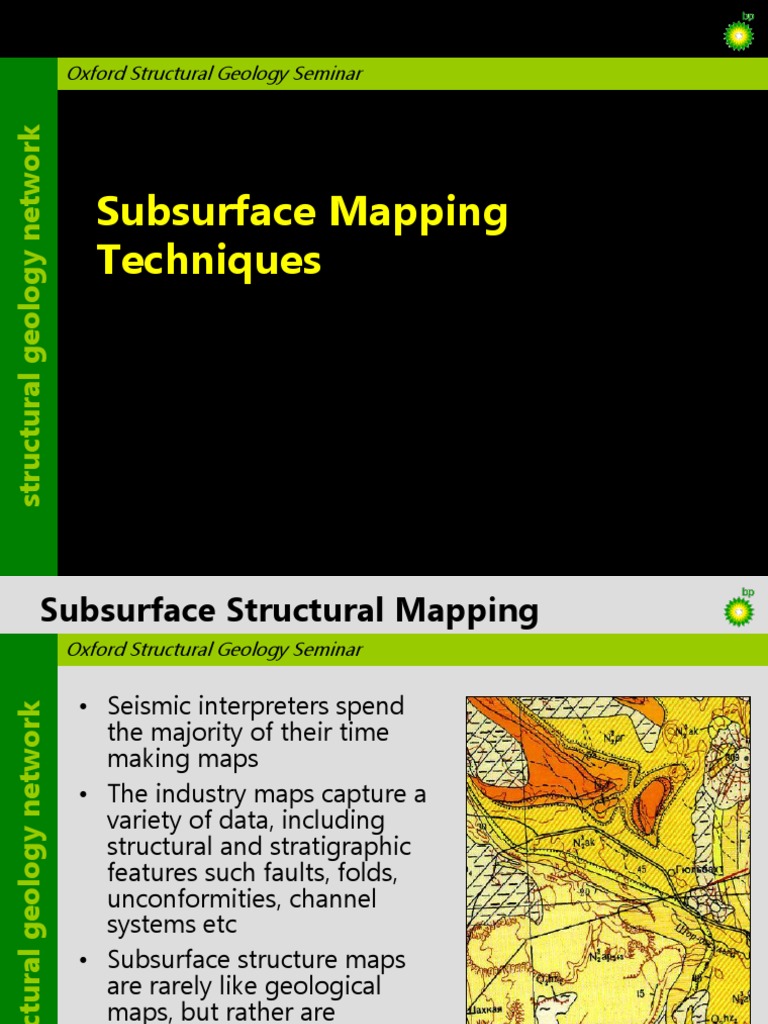 Subsurface Mapping Techniques | PDF | Structural Geology | Geology