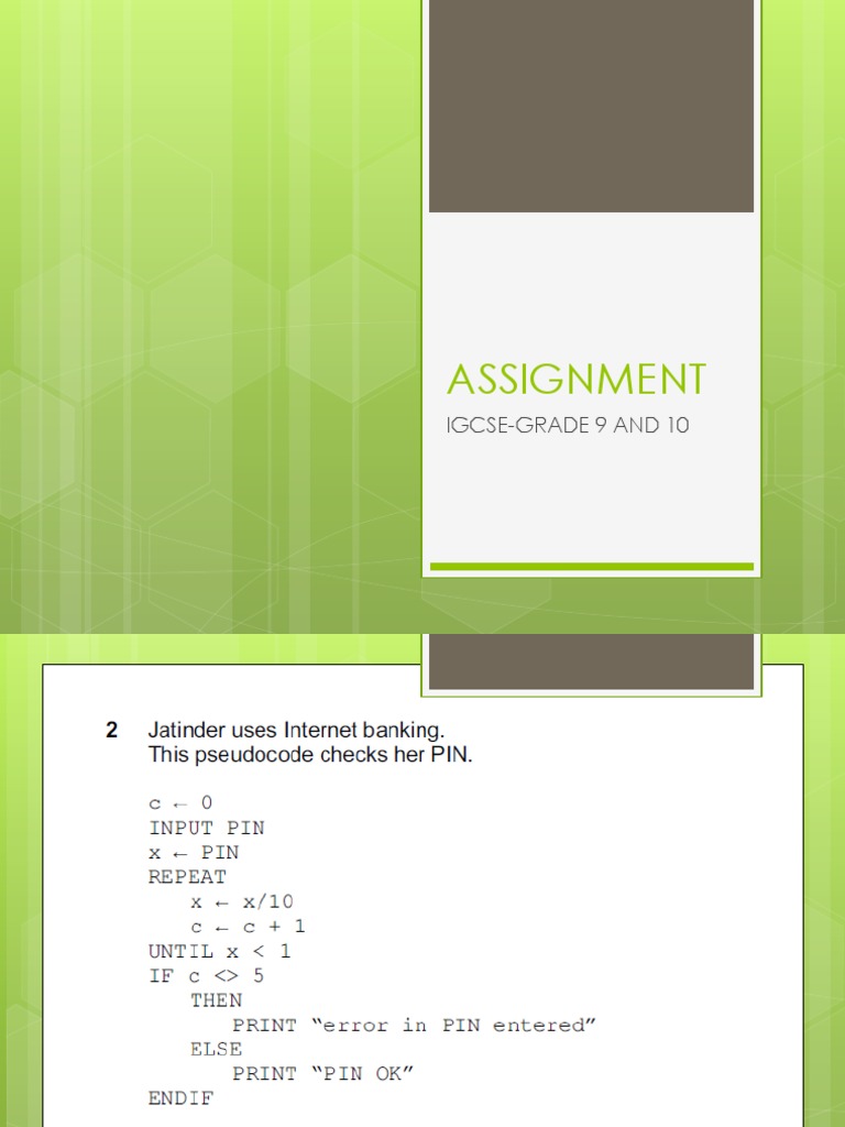 Assignment Igcse | PDF