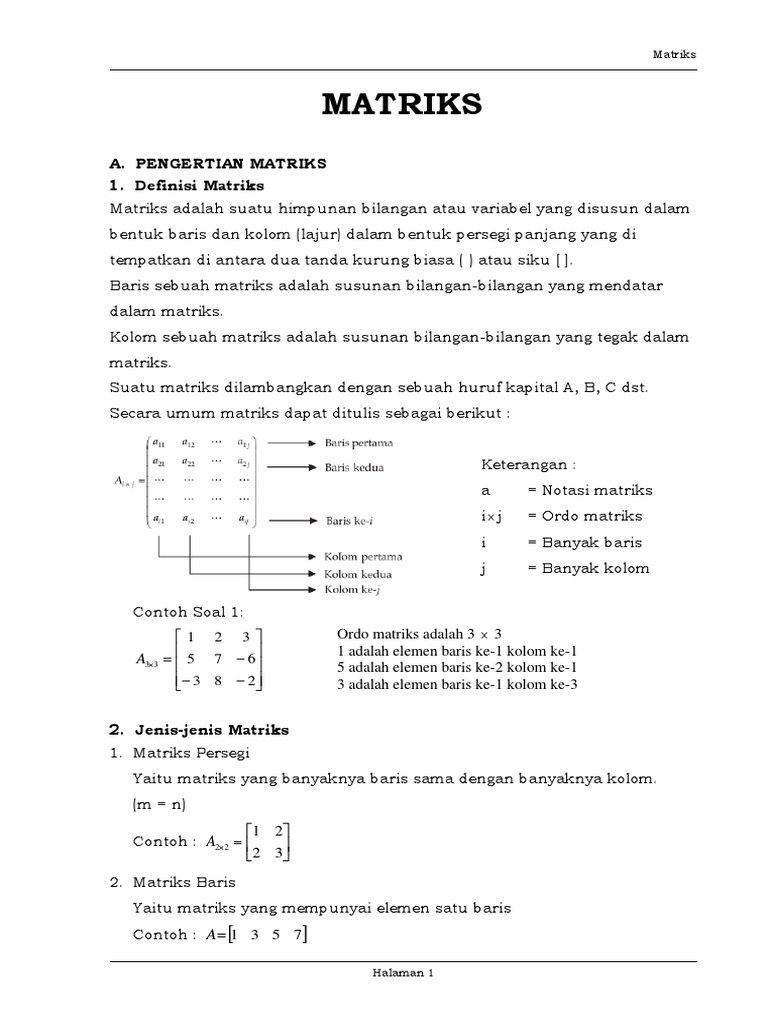 Modul Matriks | PDF