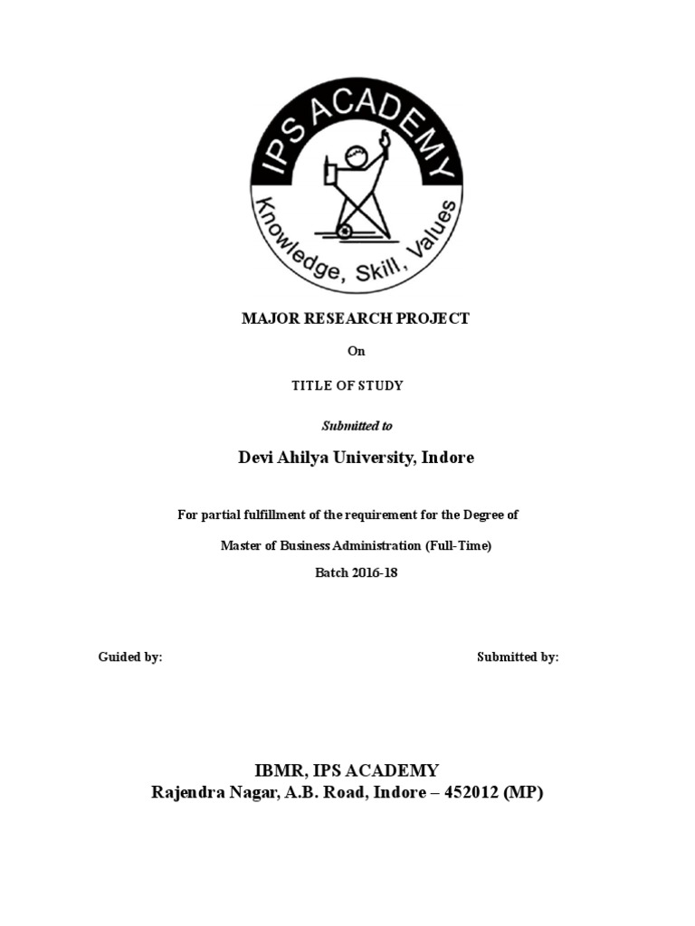 MRP Guideline Format 2016 - 2018 Batch | PDF | Business