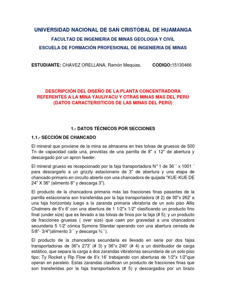 Planta Concentradora | PDF | Zinc | Bomba