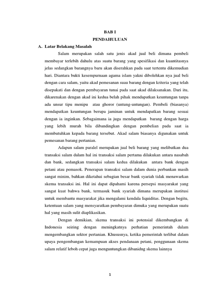 Skema Transaksi Salam dan Paralel | PDF | Pengelolaan Keuangan & Uang ...