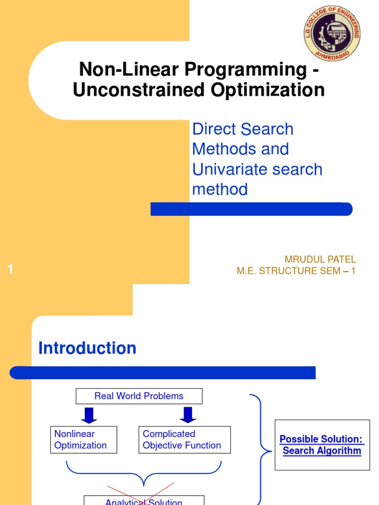 Direct Search Methods | PDF | Mathematical Optimization | Theoretical ...