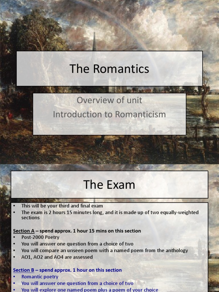 Introduction To Unit and Romanticism | PDF | Romanticism | Poetry