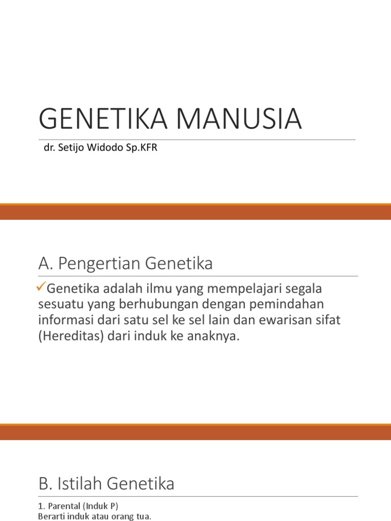 Genetika Manusia | PDF | Sains & Matematika