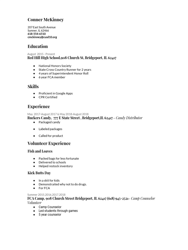 Conners Resume 1 | PDF | Career & Growth | Business
