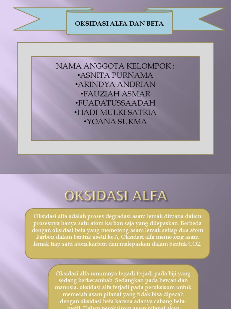 Oksidasi Alfa Dan Beta | PDF