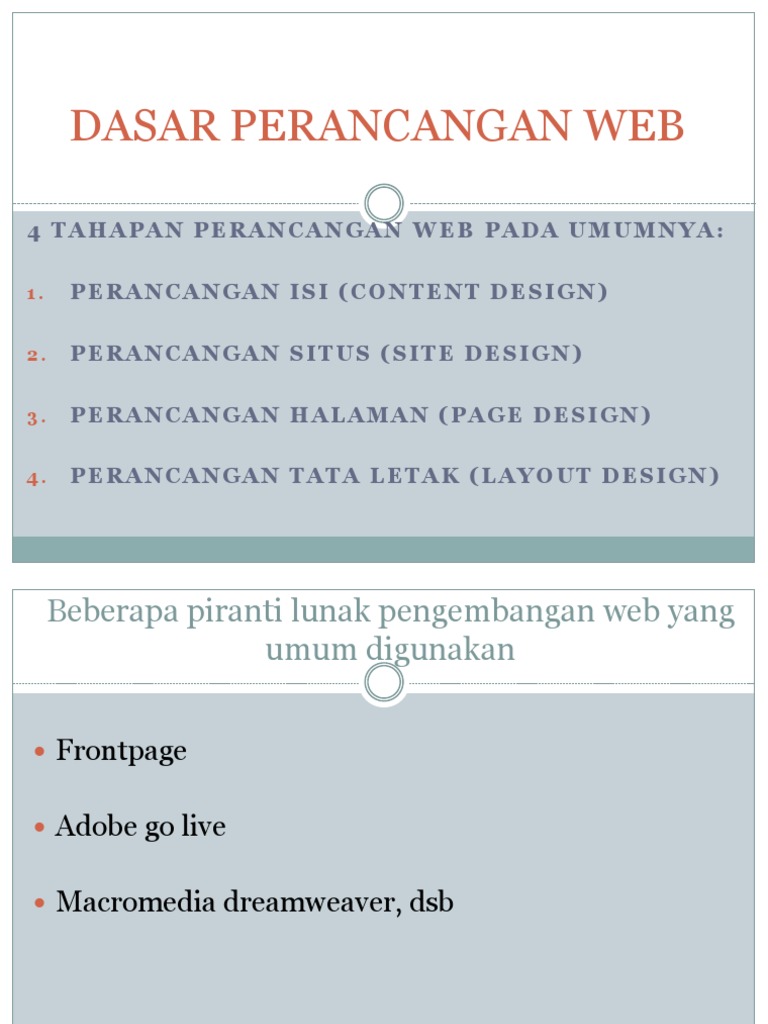 Materi Dasar Perancangan Web | PDF