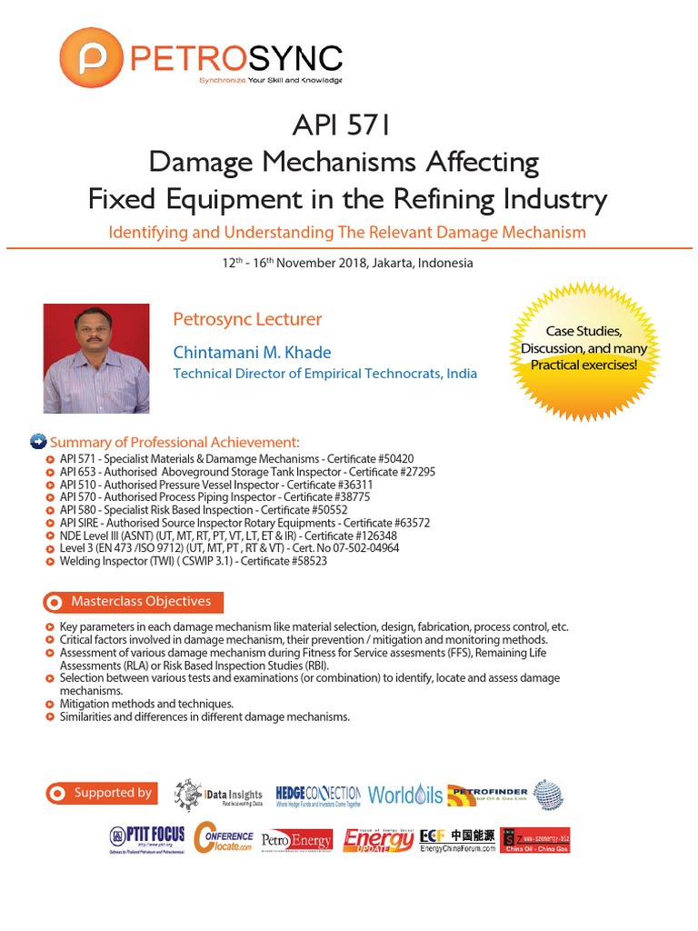PetroSync - API 571 Damage Mechanism Affecting Fixed Equipment in The ...