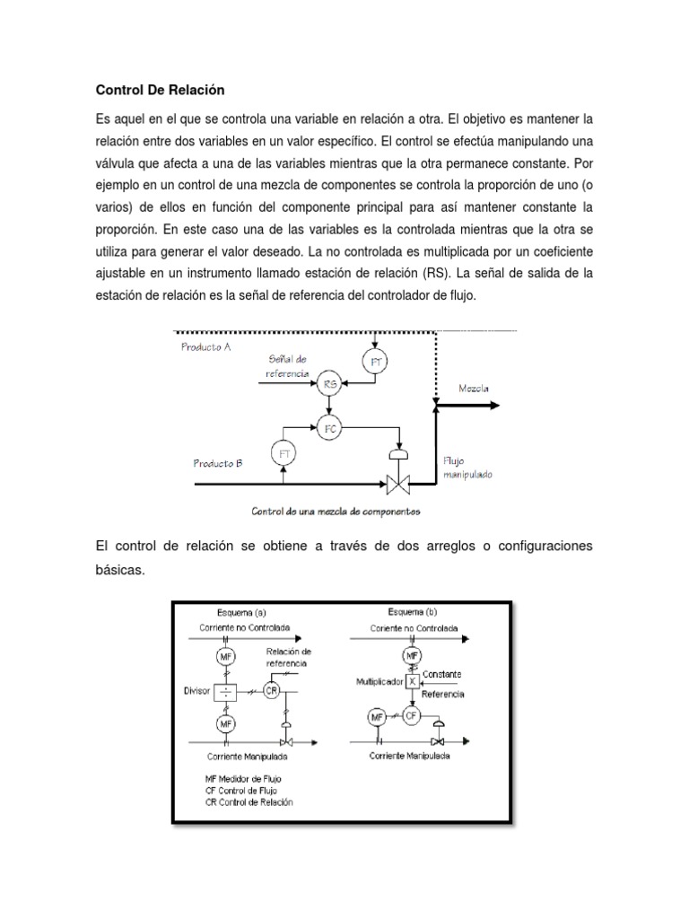 Control de Relación | PDF | Sistema de control | Ingenieria Eléctrica