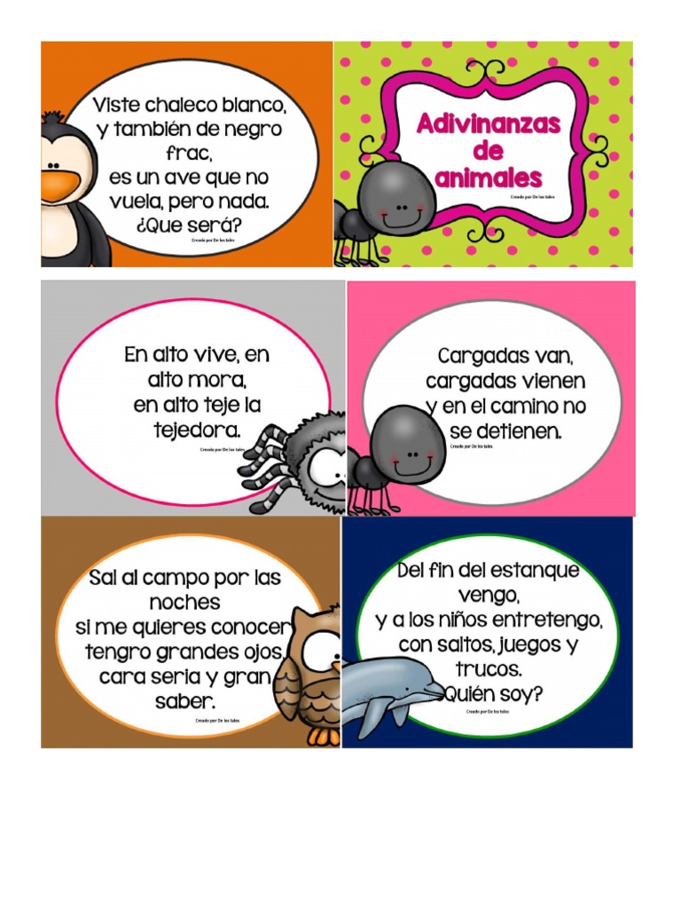 Adivinanza de Animales | PDF
