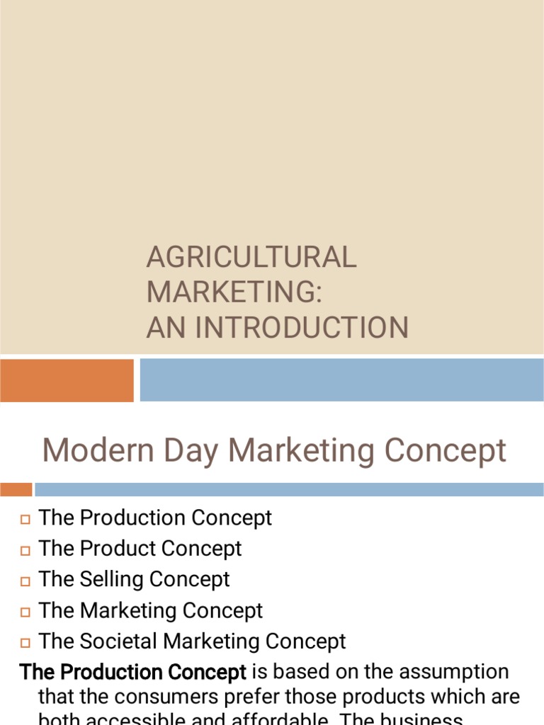 Introduction to Agricultural Marketing | PDF | Perfect Competition ...