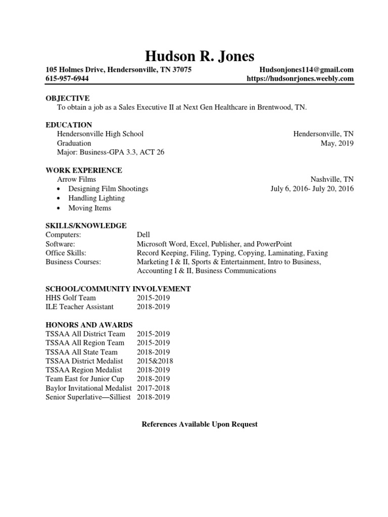 Hudson Resume | PDF