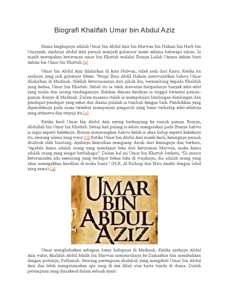 Biografi Khalifah Umar Bin Abdul Aziz Pdf