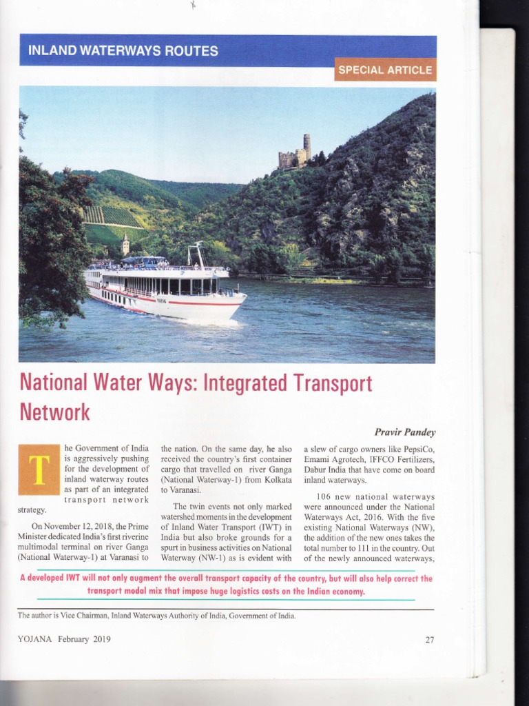 National Waterway Development in India | PDF | Ships | Navigability