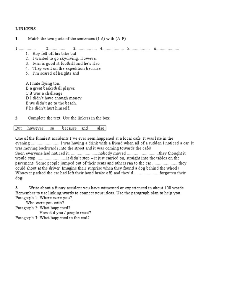Linkers Exercise | PDF
