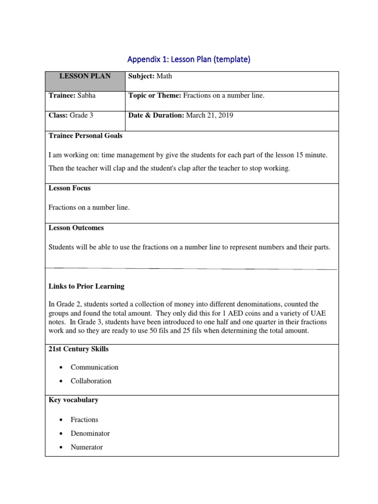 appendix-1-lesson-plan-template-pdf-lesson-plan-fraction