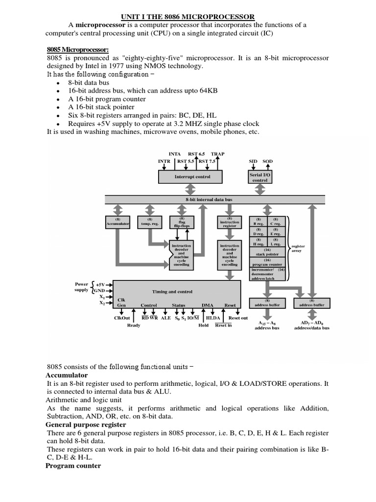 MPMC Unit 1 | PDF | Central Processing Unit | Pointer (Computer Programming)