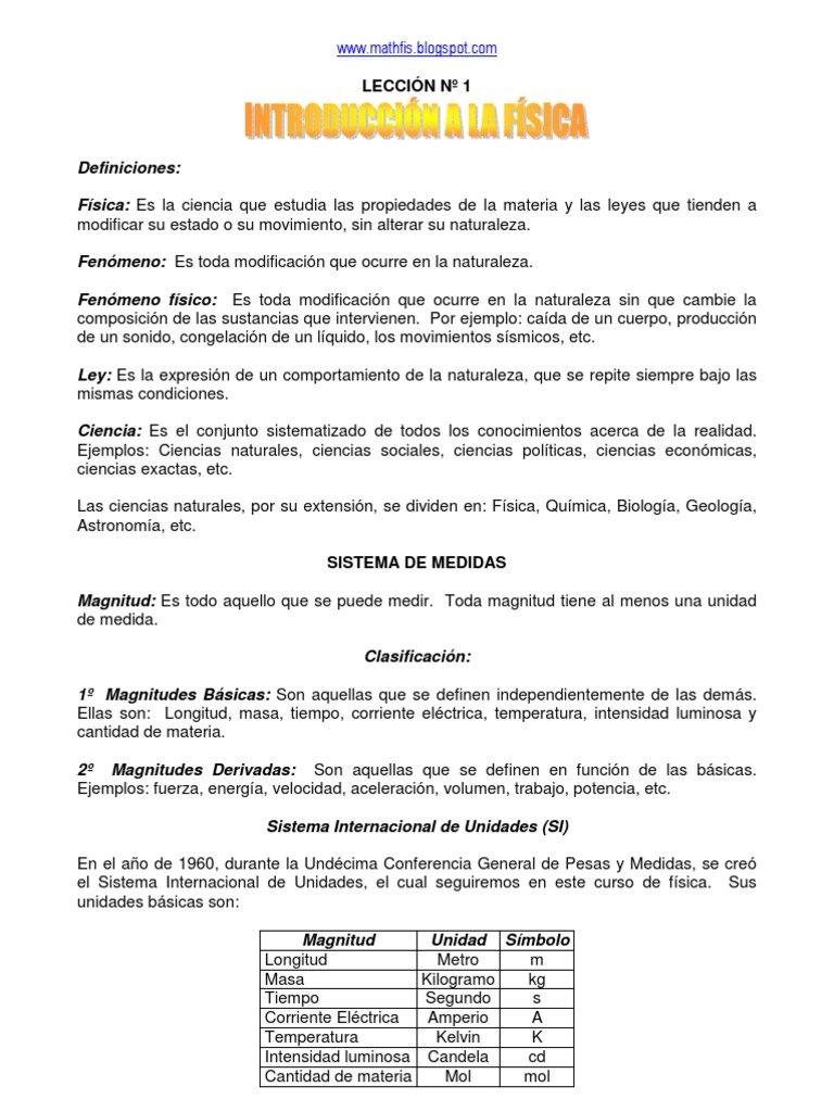 Introducción a la Física y Magnitudes | PDF | Vector Euclidiano | Cantidad