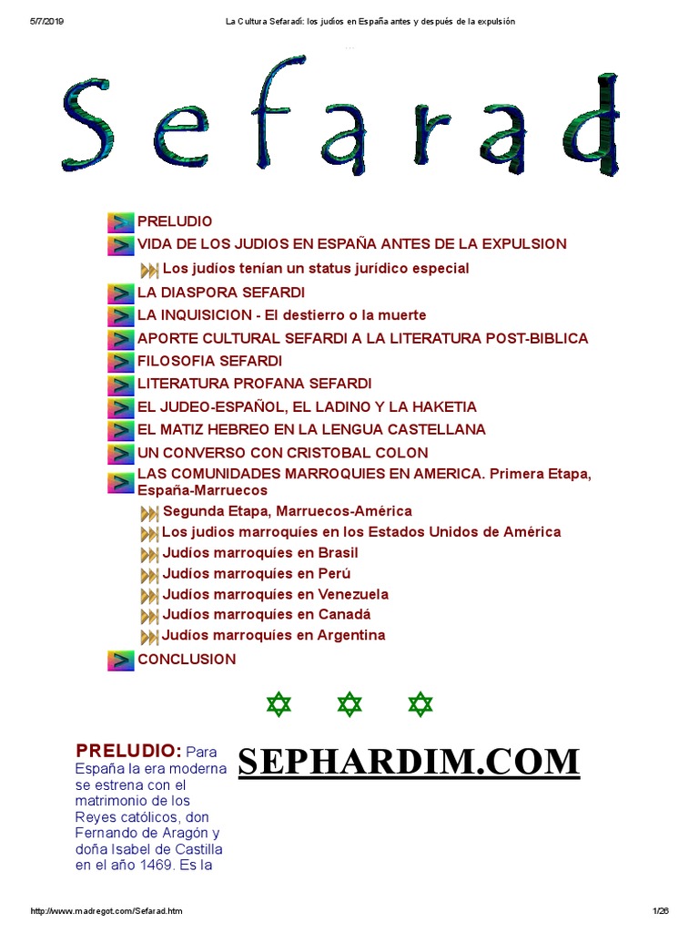 La Cultura Sefardi | PDF | Judios sefardíes | Inquisición española
