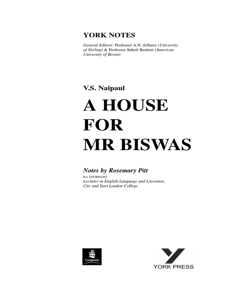 House For MR Biswas Notes PDF | PDF | Rama
