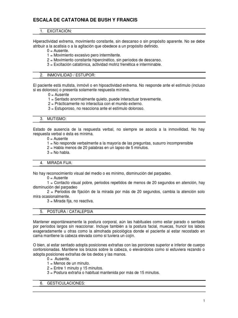 373568303-Escala-de-Catatonia-de-Bush-y-Francis.docx | Enfermedades y ...