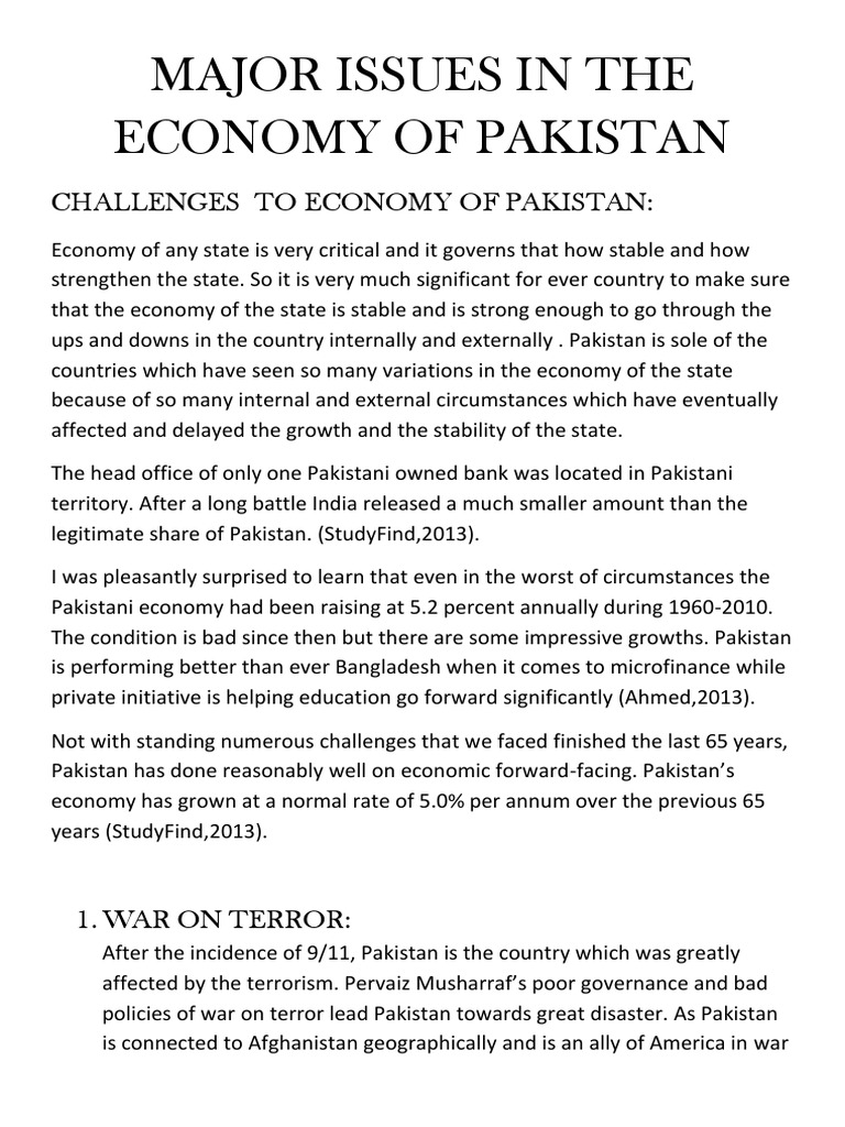 Major Issues In The Economy Of Pakistan | Pakistan | Energy Crisis