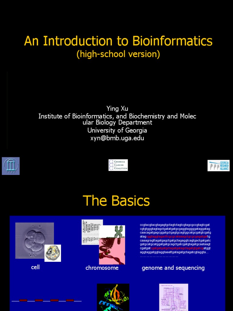 Bioinformatics For High School | PDF | Bioinformatics | Gene